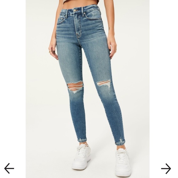 Good American | Jeans | Good Waist W Tear Down Hem | Poshmark